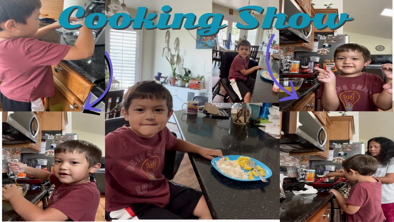 4 years old Boy cook his own food / Aiden’s cooking Show! | #AltizerFaM ...