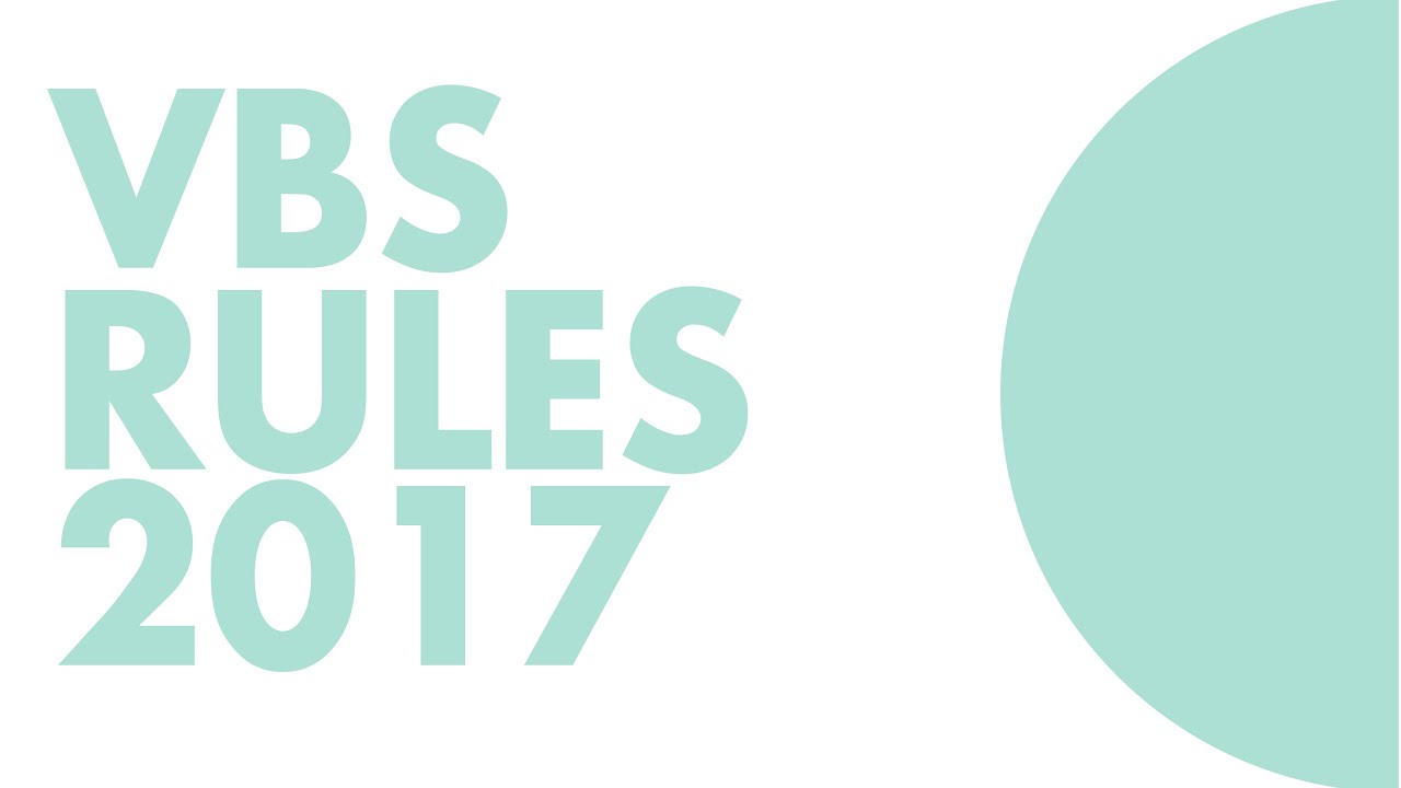 VBS Rules 2017 - YouTube