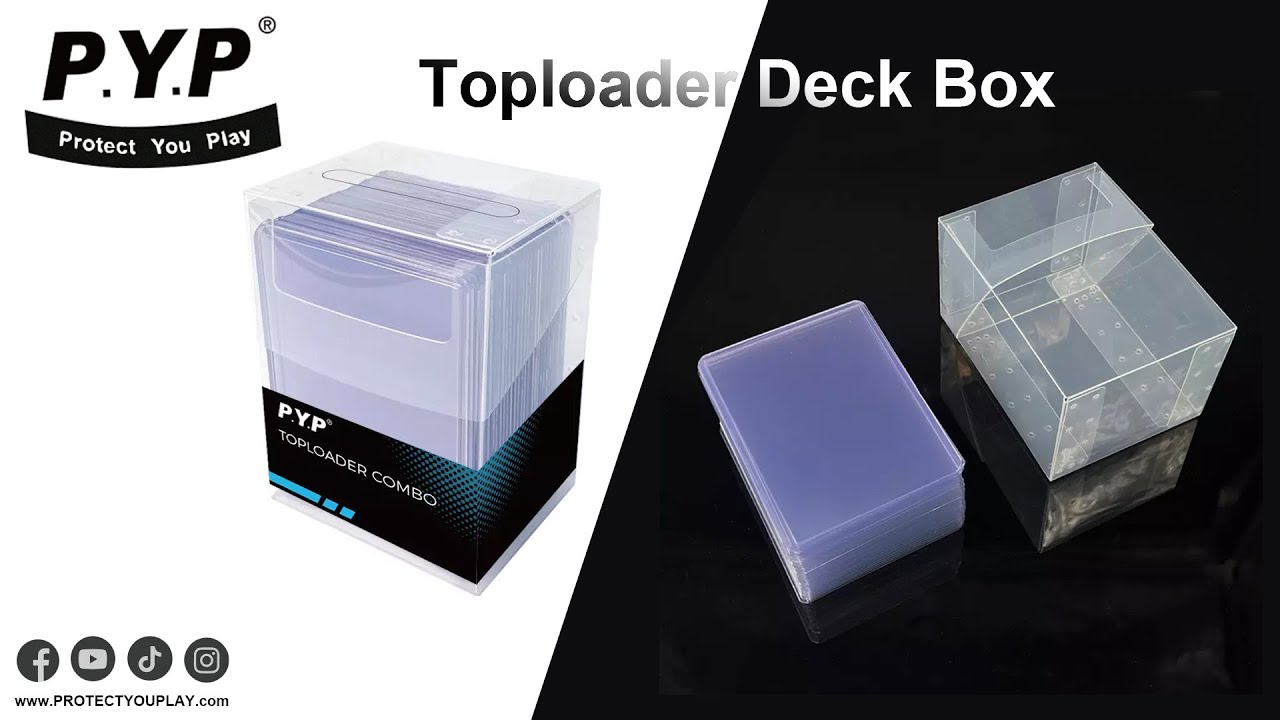 Toploader Combo - Includes Toploaders, Card Sleeves & Storage Box - YouTube