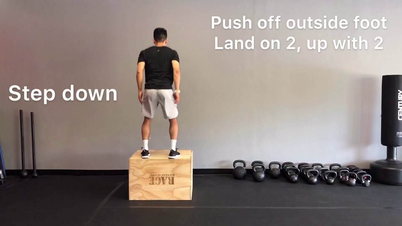 Lateral Step + Box Jump - YouTube