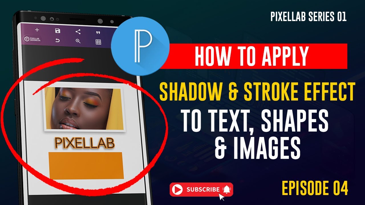 HOW TO APPLY SHADOW & STROKE EFFECT TO TEXT, SHAPES & IMAGES | Pixellab Series 01 Episode 04 ...