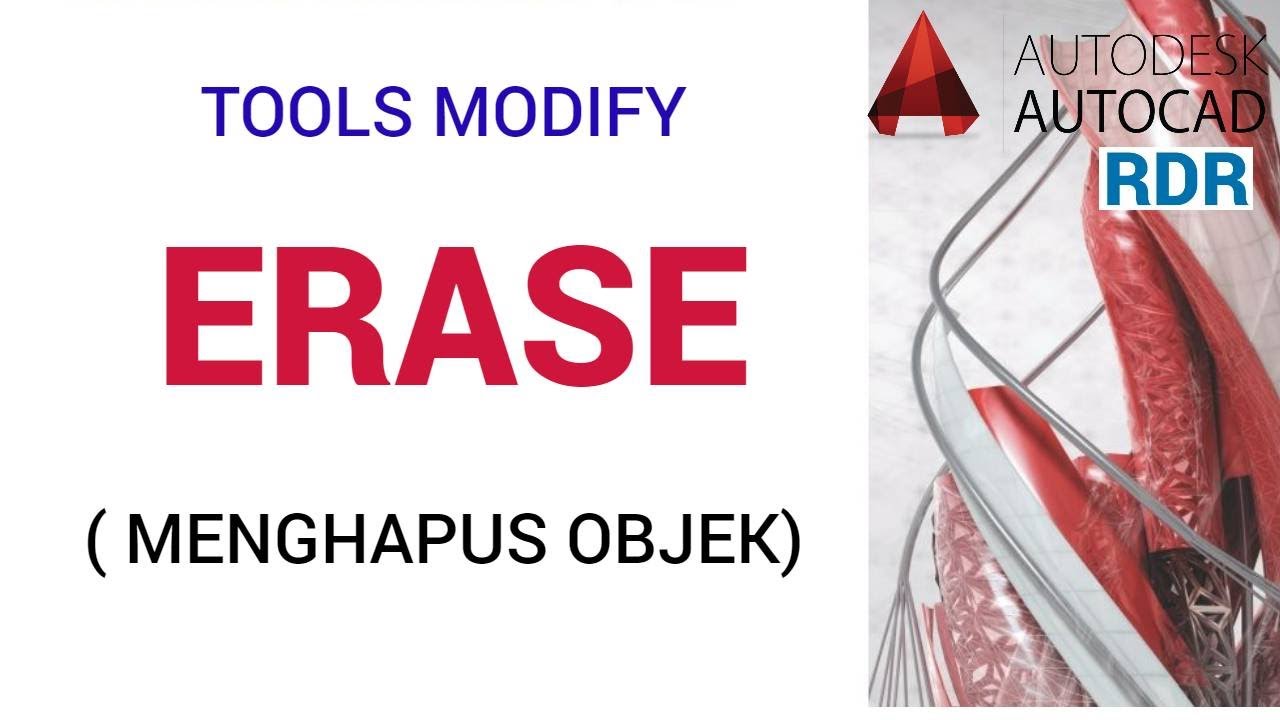 Erase Tools Modify Perintah Dasar Autocad Youtube