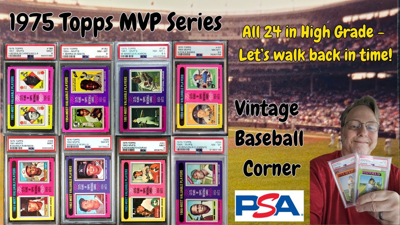 1975 Topps MVP Series - A look back at baseball greats from 1951-1974 ...