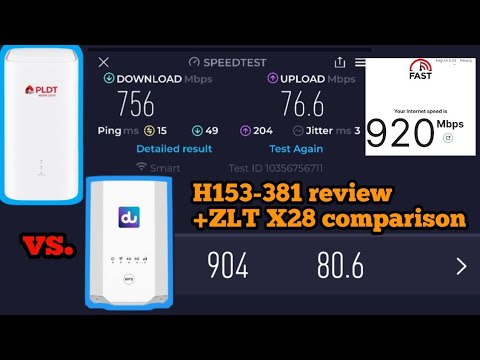 PLDT Home WiFi H153-381 review + Comparison With ZLT X28 almost Gigabit ...