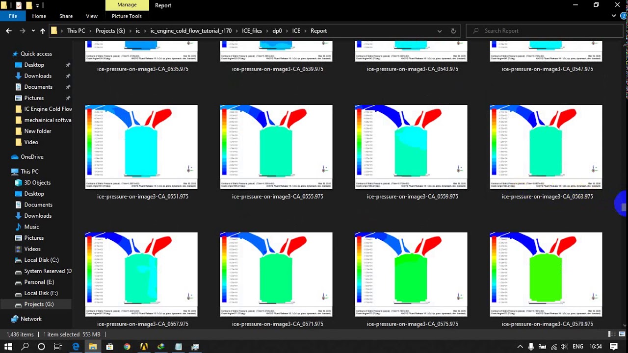 ansys ICE Fluent cold flow simulation solution part 4 - YouTube
