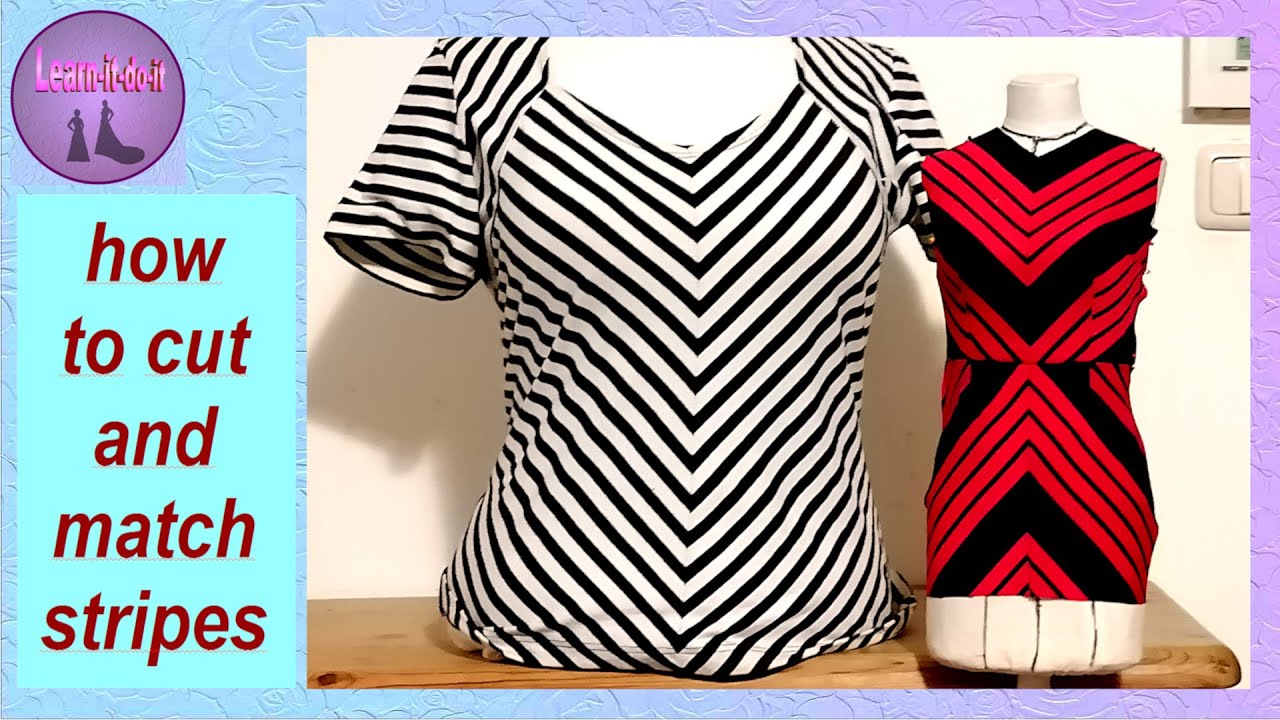 how to cut and match stripes sinhala - YouTube