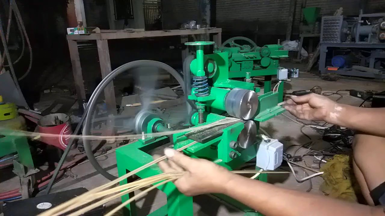 mesin irat bambu untuk tali (081249129657) - YouTube