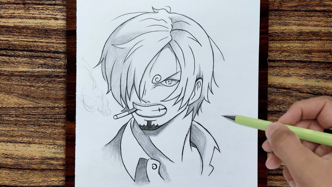 How to draw Sanji step by step ( One Piece) easy anime drawing - YouTube