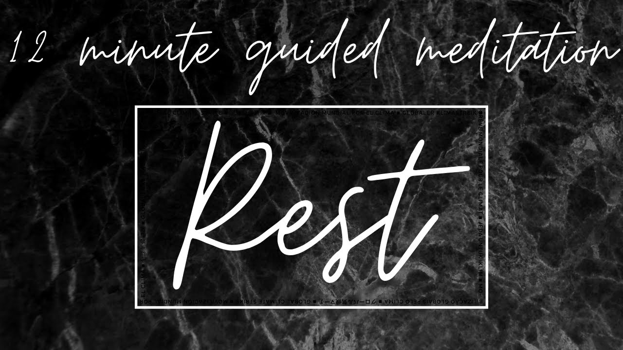 REST // 12 Minute Guided Meditation with Rain Sounds // Prepare your ...