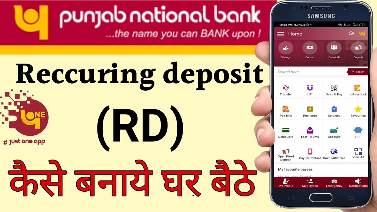 PNB open RD Account | how to open recurring deposit with PNB one app ...