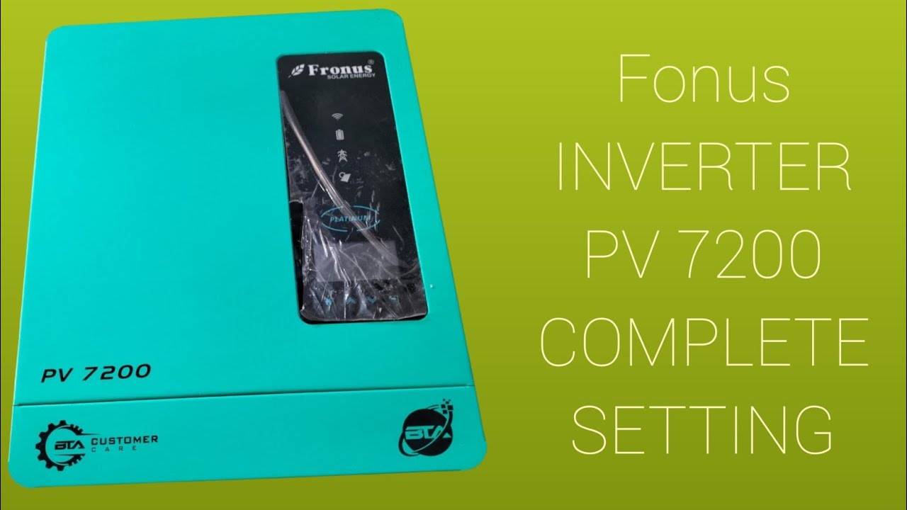 fronus PV 7200 installation complete setting || pv7200 setting || how ...