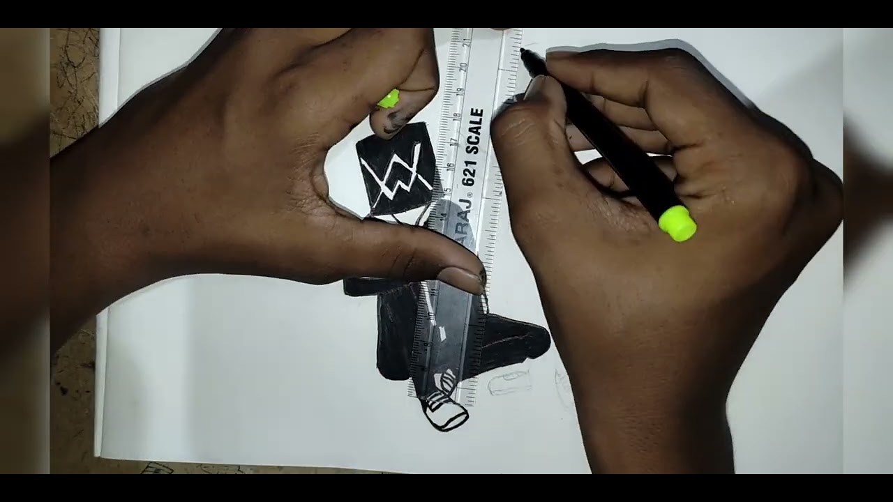 draw easy Allan walker &Marshmellow@aayushAartits08 #drawing # ...