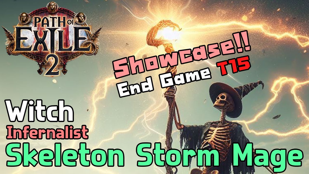 Path of Exile 2 - Skeleton Lightning Mage Showcase - YouTube