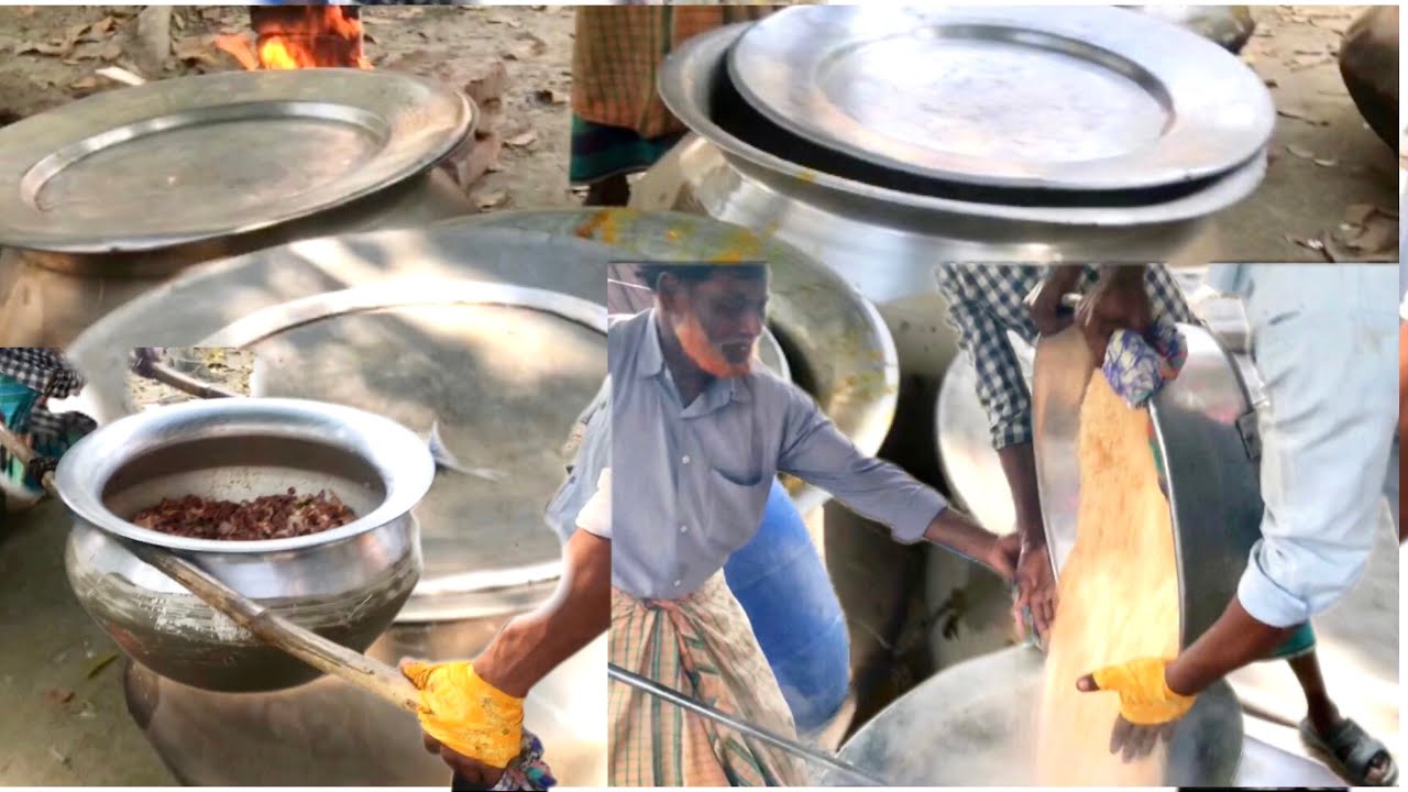 Cooking Tehari for 1000+ village people by famous baburchi #trending # ...