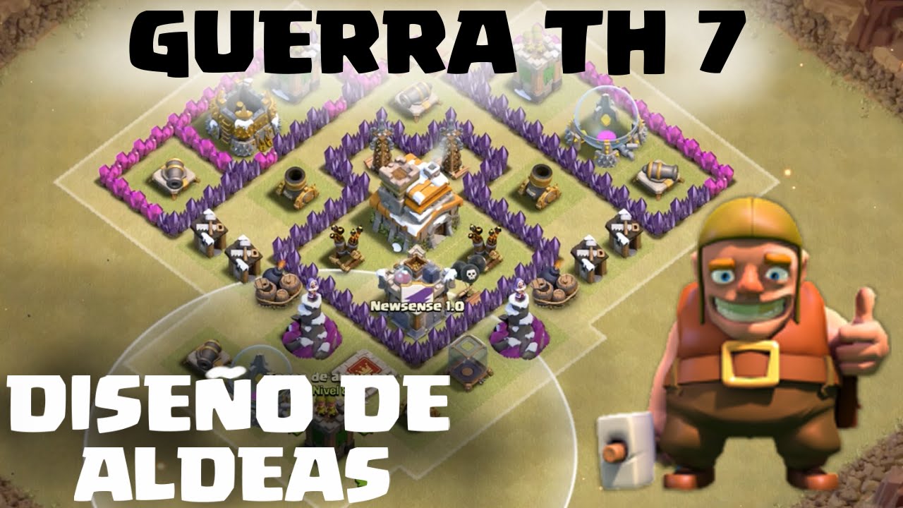 DISEÑO DE ALDEA GUERRA AYUNT 7 / TH7 - A por todas con Clash of Clans ...