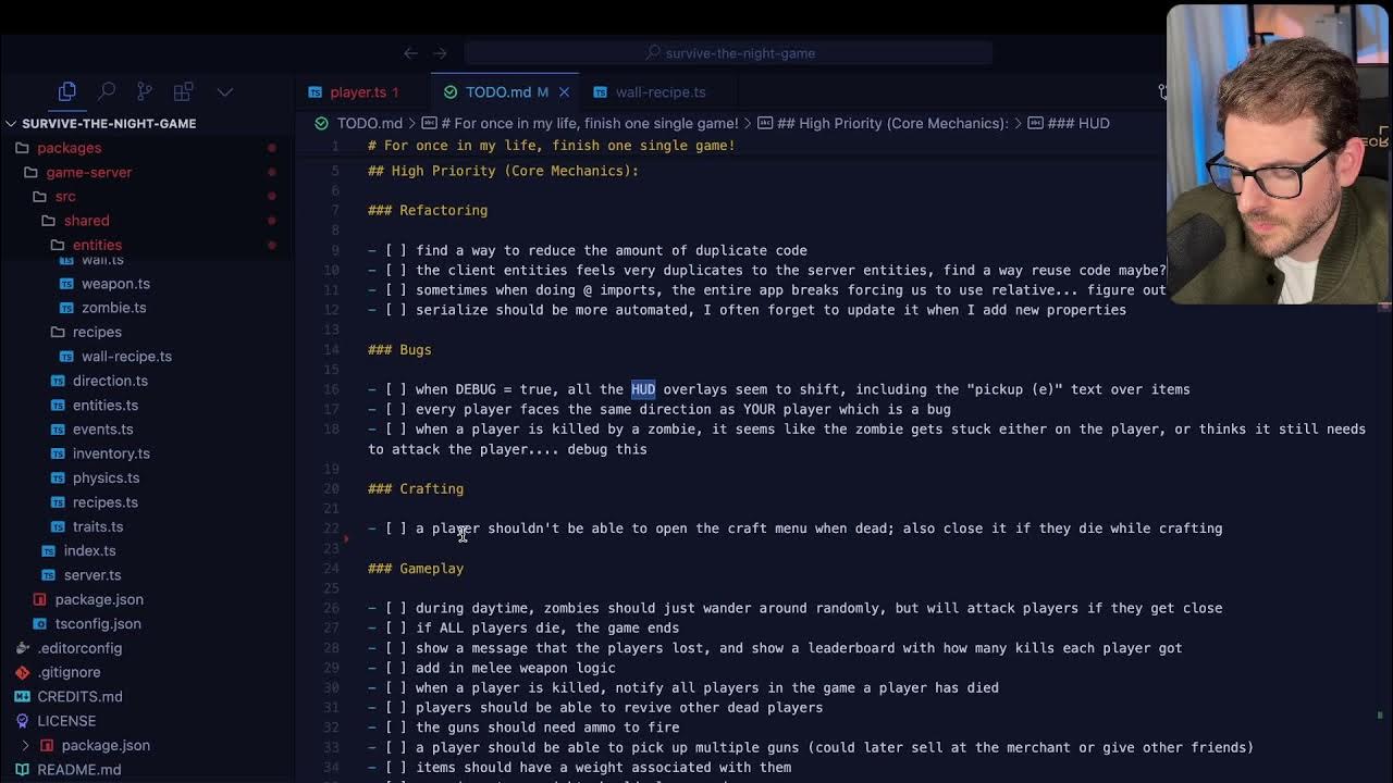 Working on this multiplayer javascript game - YouTube
