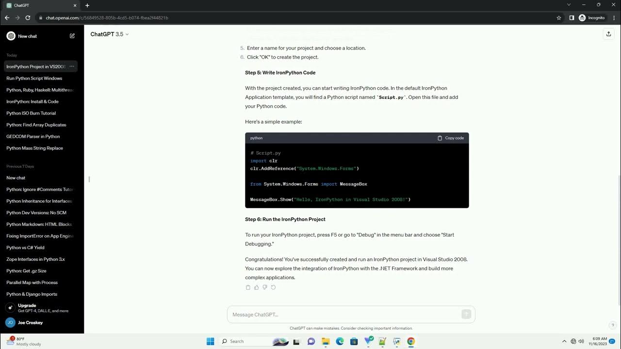 IronPython how could I make VS2008 create IronPython project - YouTube