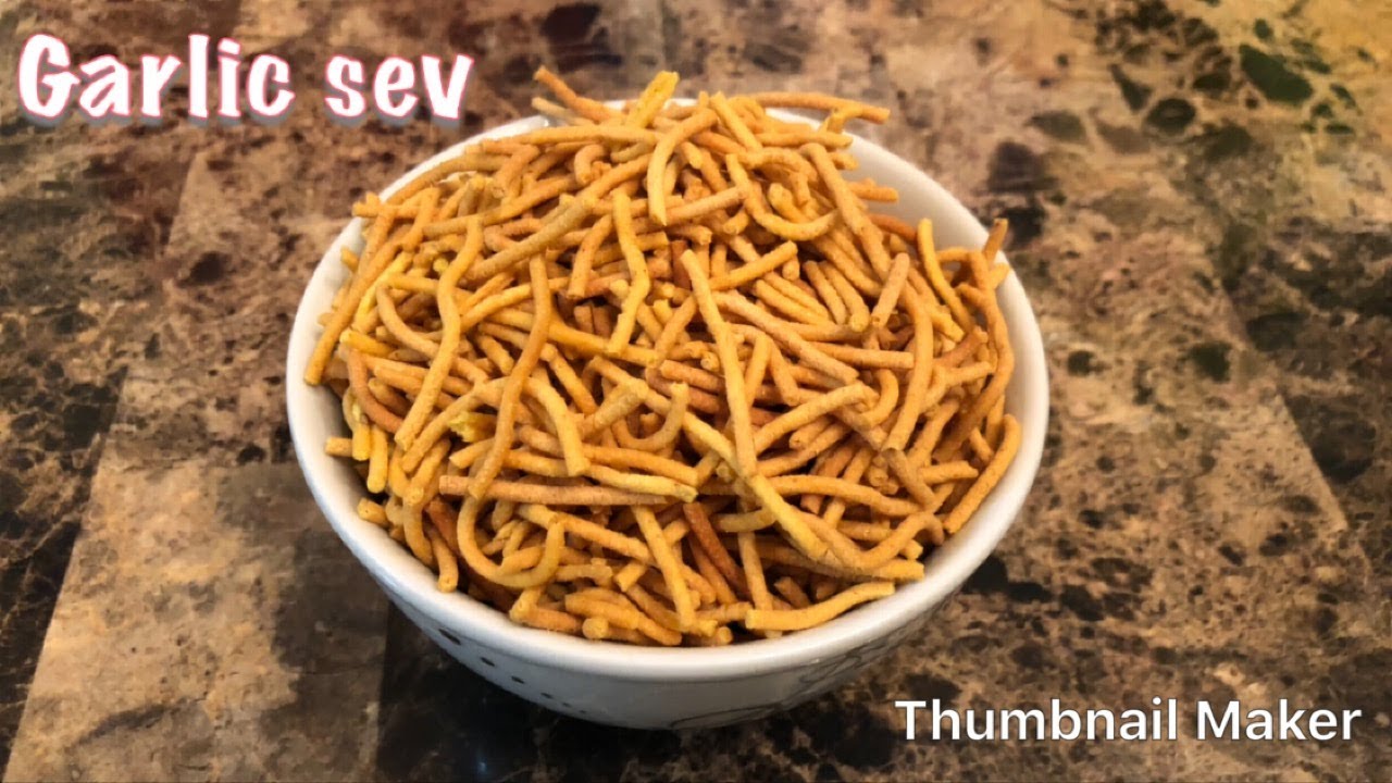 Garlic sev (lehsun sev) Namkeen sev - YouTube