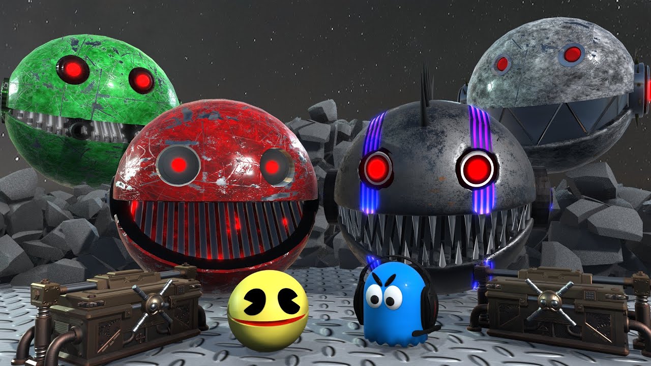 Robot Pacman vs Cartoon Cat vs Monster Pacman vs Scary Pacman vs Ms ...