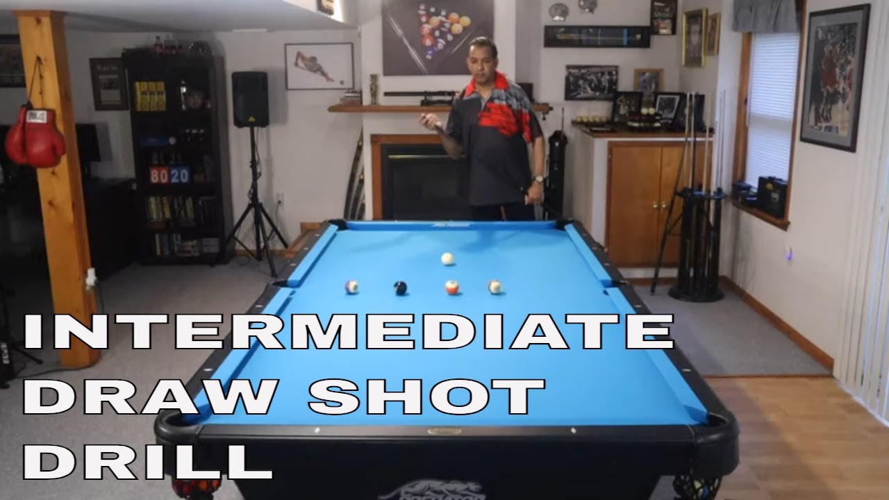 THE LINE - Intermediate Draw Shot Drill (Pool Lessons) - YouTube