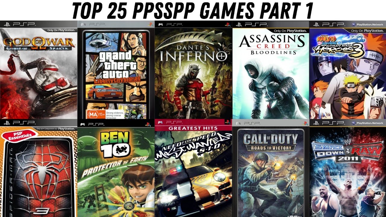 TOP 25 PPSSPP GAMES PART 1 | PPSSPP GAMES | PSP GAMES | PPSSPP - YouTube