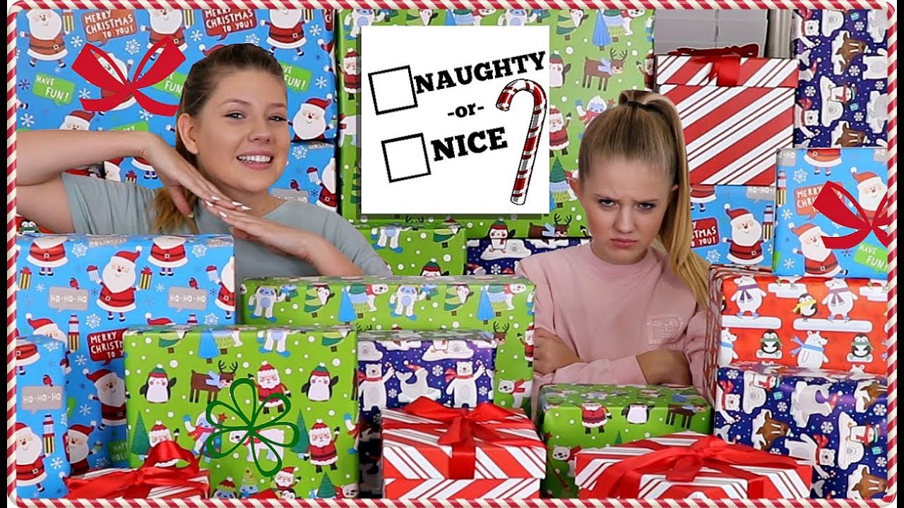 Naughty or Nice Christmas Present Challenge| Holiday Challenge 2018 | Taylor and Vanessa - YouTube