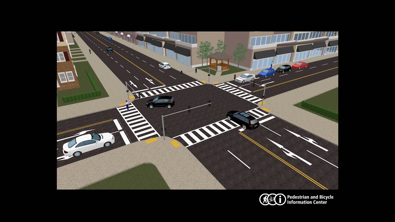 Crash Animation Series: Left Turn into Pedestrian Crossing Crash - YouTube