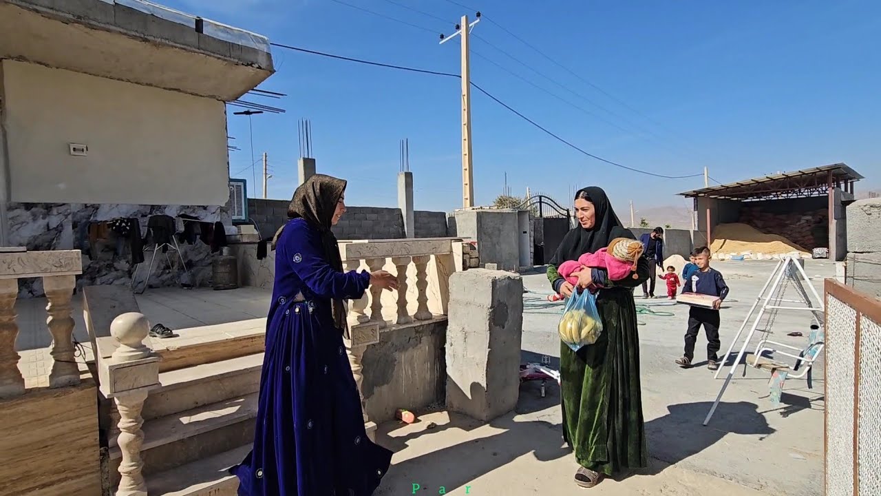 “The Par family visits Tayebeh after her difficult surgery and her ...