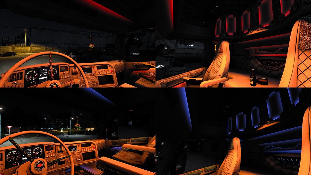 SCANIA V8 R6,T6 HOLLAND STYLE INTERIOR MODS ETS2 1.48 - YouTube