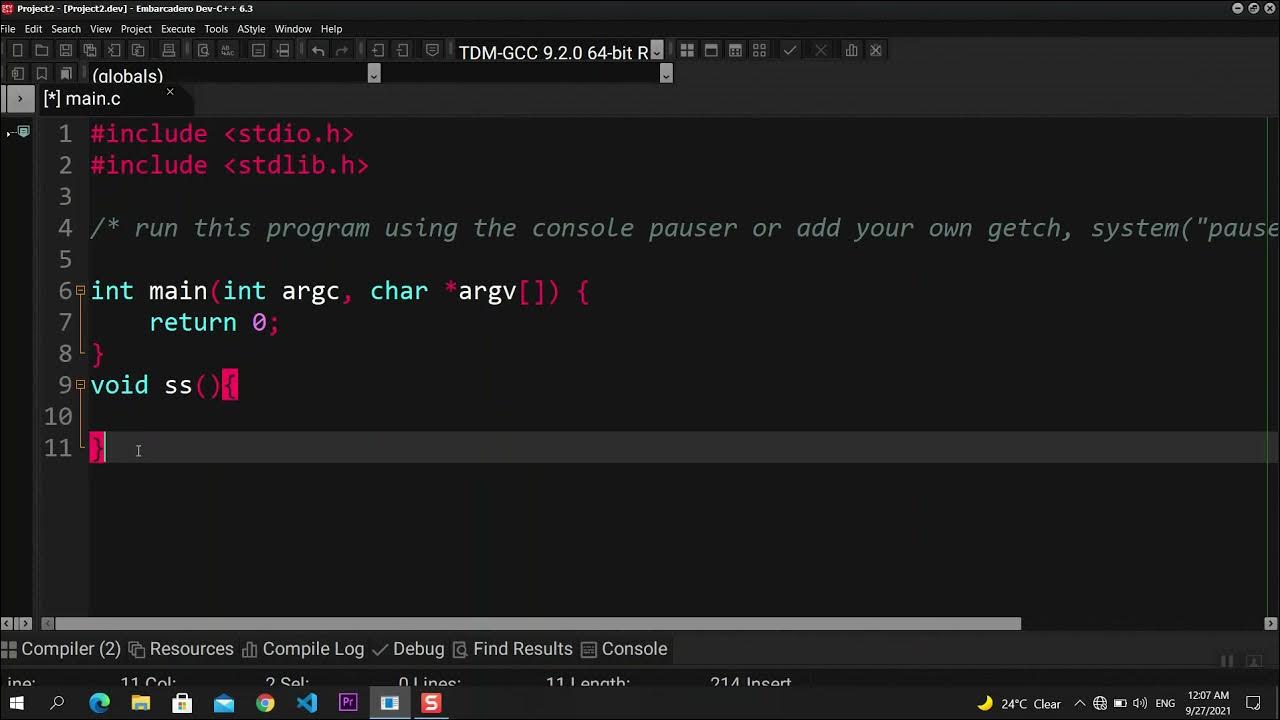 02 - first code ()C Programming - YouTube