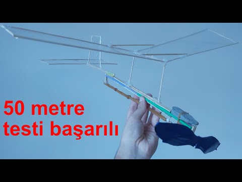 Lastikle Çalışan Planör Yaptık | 50 Metre Testi Başarılı