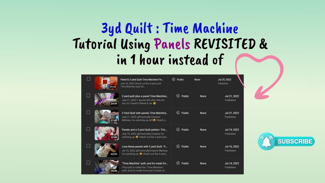 How to Sew a Time Machine Quilt with PANELS TUTORIAL ( Remastered ...
