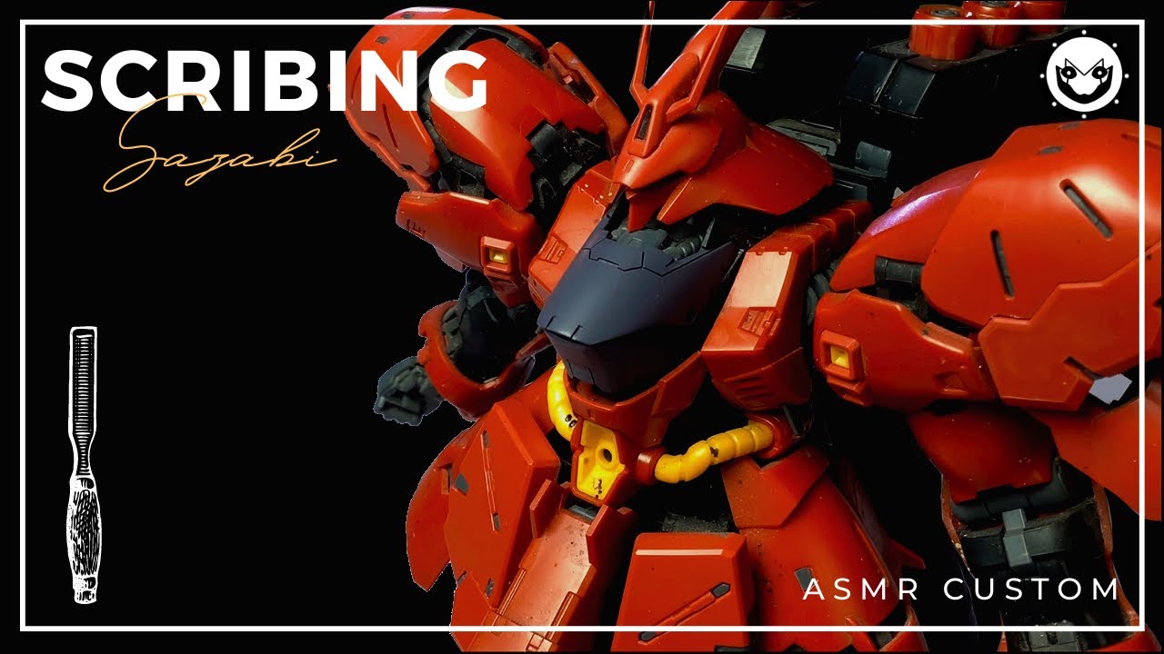SAB Panel Liner | GUNPLA Panel Line Scribing | RG Sazabi | ASMR! - YouTube