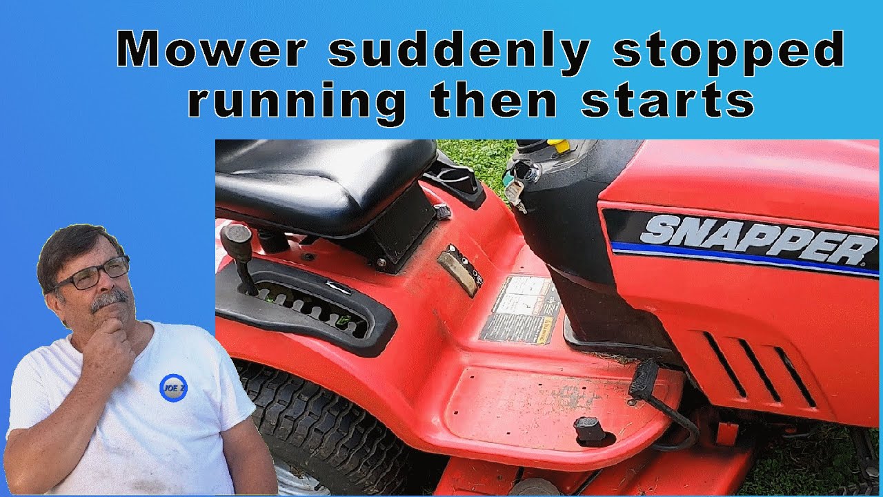 Mower suddenly stopped running then starts - YouTube