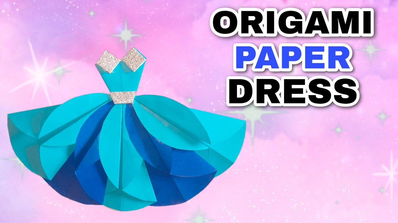 BEAUTIFUL EVENING DRESS ORIGAMI TUTORIAL , HOW TO MAKE PAPER GOWN , HOW ...