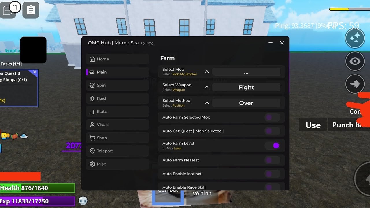 Hack Roblox VNG Meme Sea Không Get Key Mới Nhất | Auto Farm Lever ...