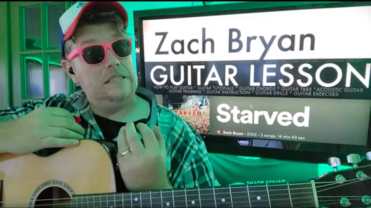 How To Play Starved - Zach Bryan Guitar Tutorial (Beginner Lesson ...