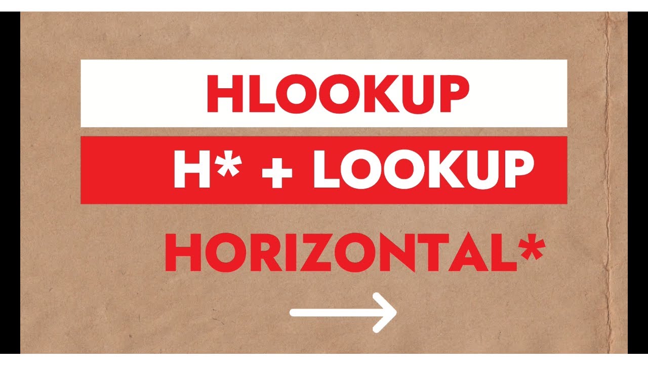 H Lookup in Excel | Horizontal Lookup in Excel with Example - YouTube