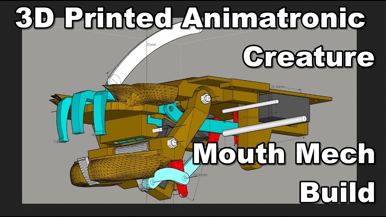 3D Printed Animatronic Mouth Mech - YouTube