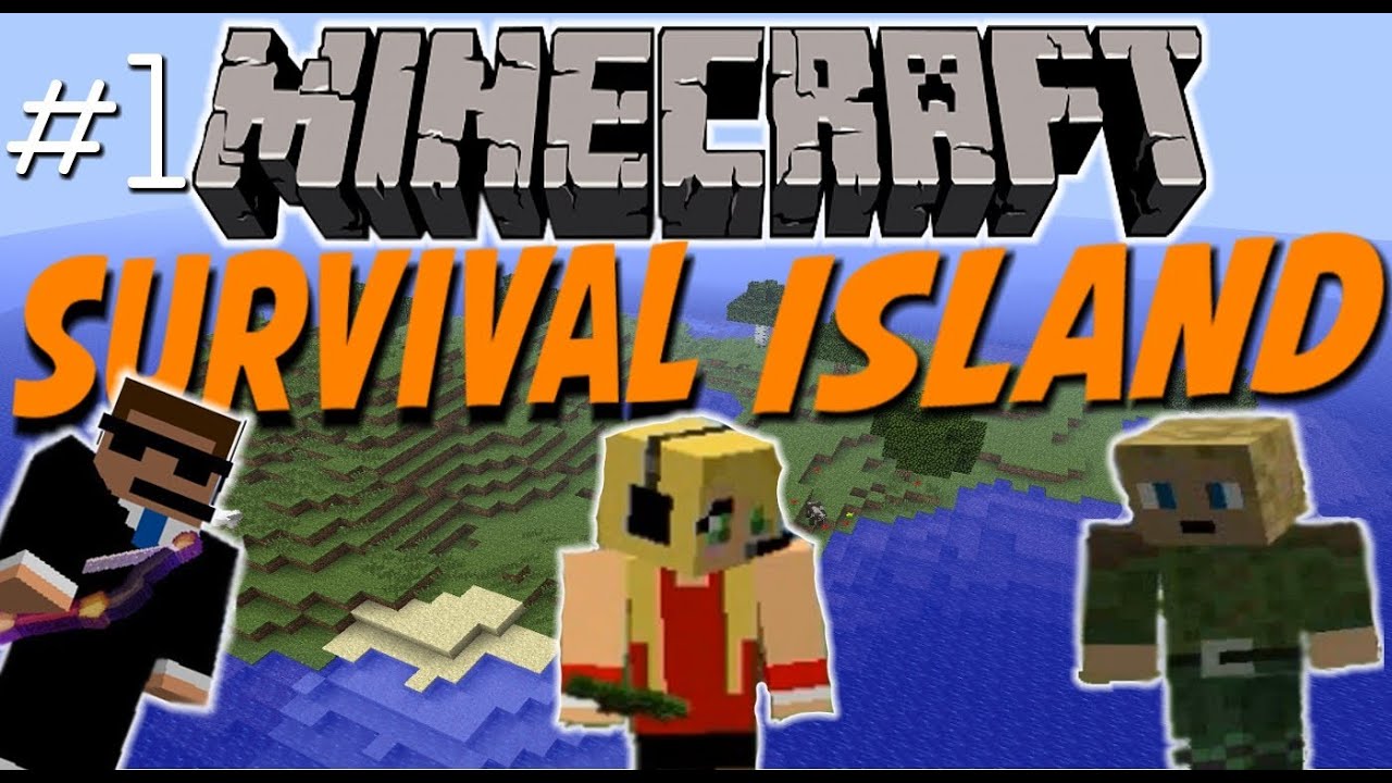 Minecraft: Lets Play "Survival Island" with Friends #1 - Stuck on a ...