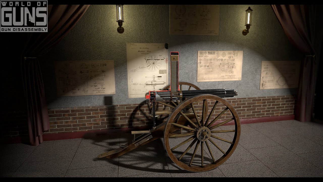 Gatling gun (full disassembly and operation) - YouTube