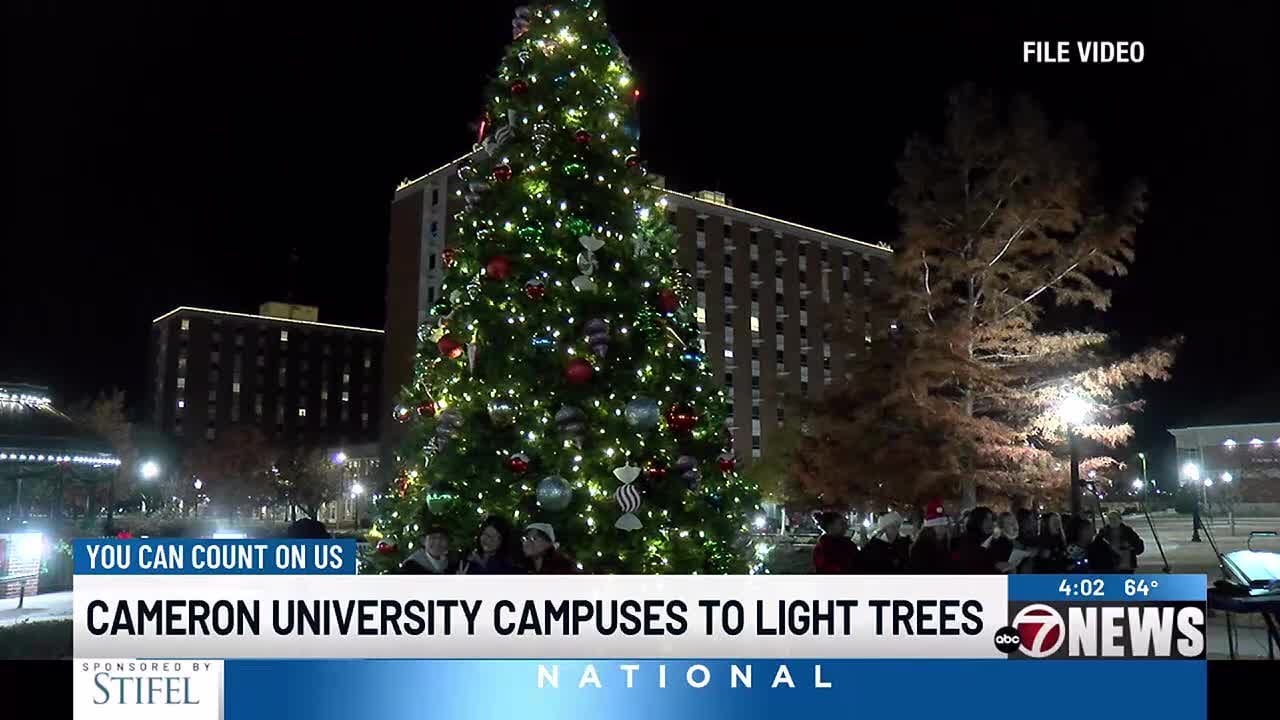 Cameron University annual campus tree lighting set to start soon - YouTube
