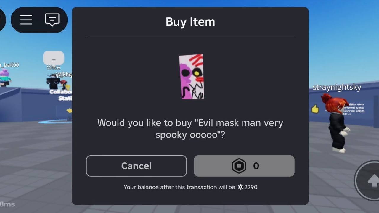 (SNIPED) Free Ugc Limited "Evil Mask Man" (Flex Your Codes) - YouTube