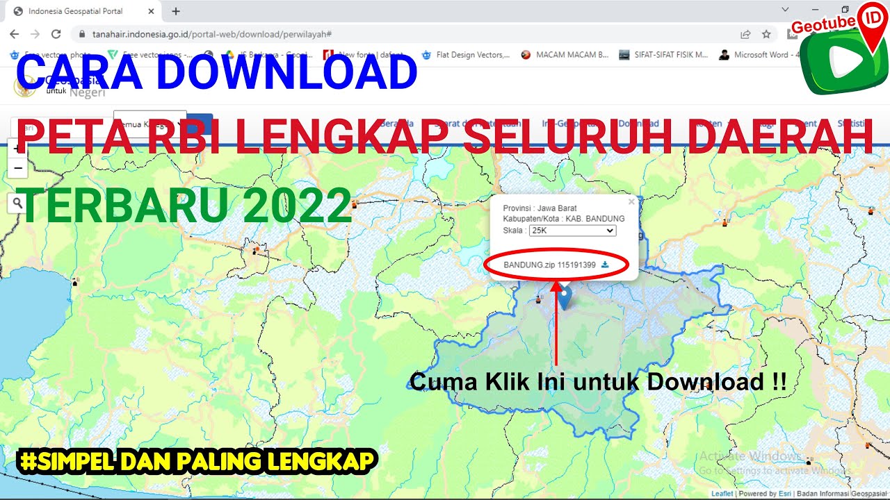 Cara Download Peta RBI Perwilayah di Ina Geoportal Lengkap Seluruh ...