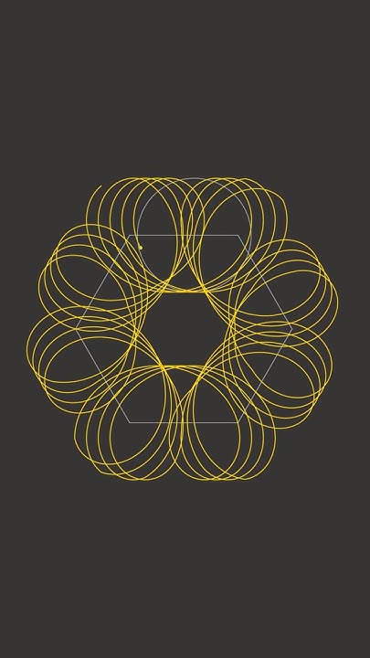 Roulette Curve Animation on Hexagon #mathart #generativeart #shorts #roulettecurves - YouTube