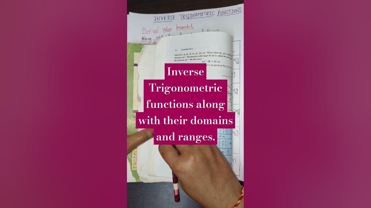 Inverse Trigonometric functions along with their domains and ranges. - YouTube