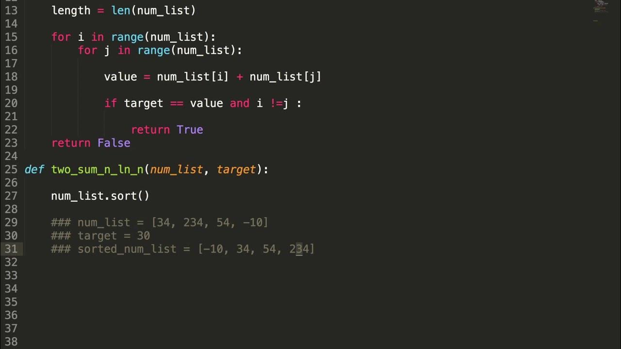 Programming Interview Questions: Two Sum Target Value - YouTube
