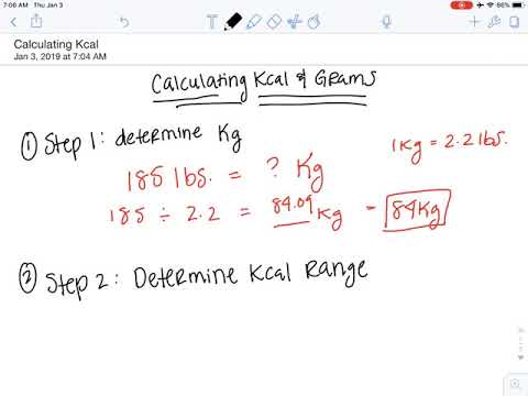 Calculating Kcal Needs - YouTube