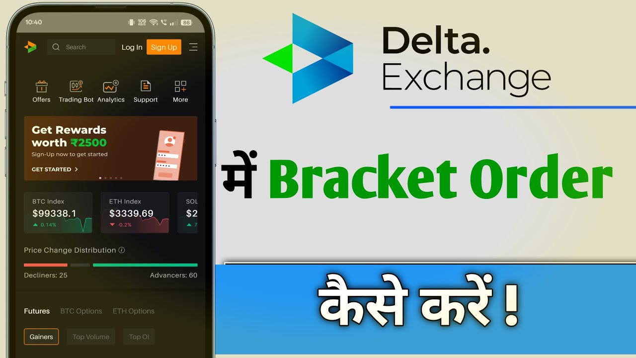 Delta Exchange Me Bracket Order Kaise Kare - YouTube