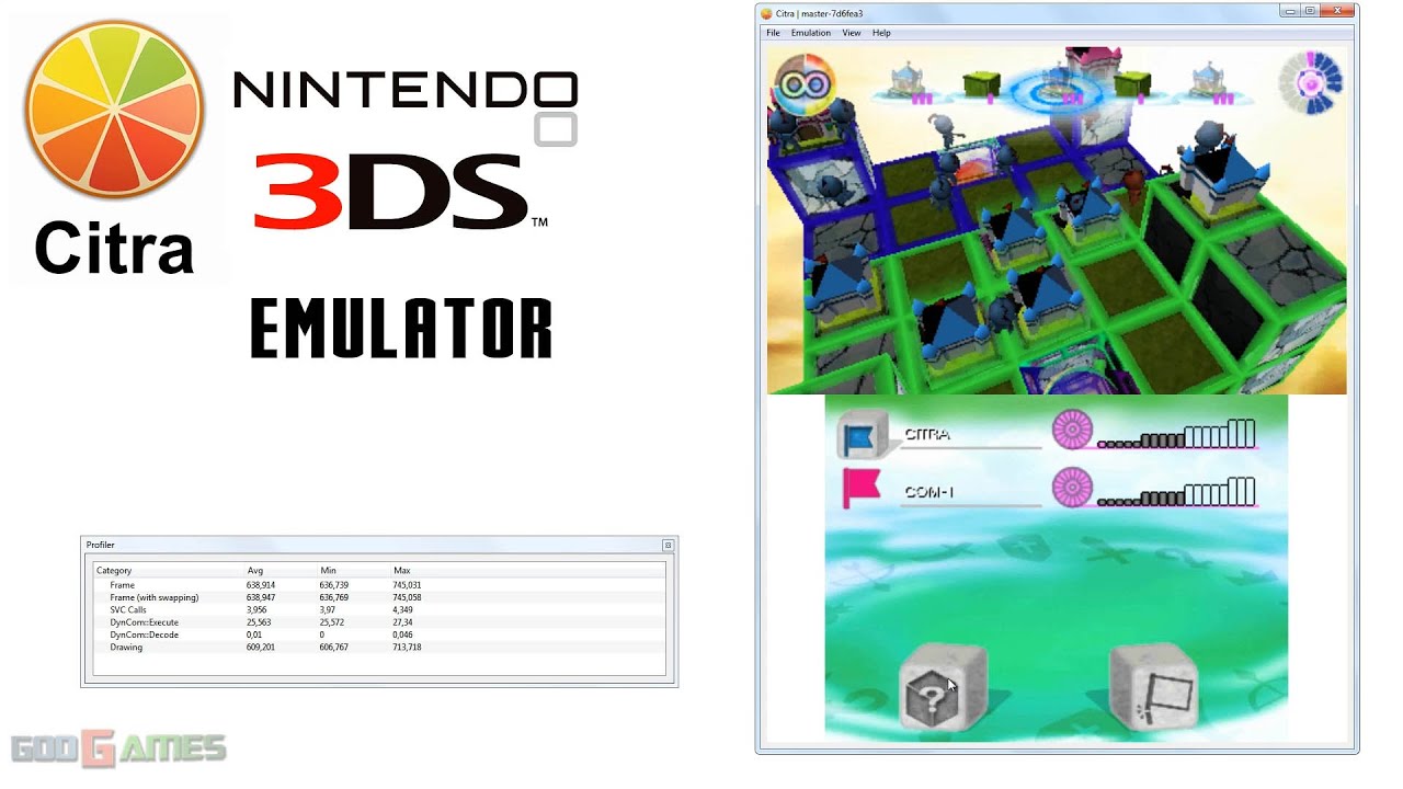 Citra 3DS Emulator - Cube Tactics Ingame! - YouTube